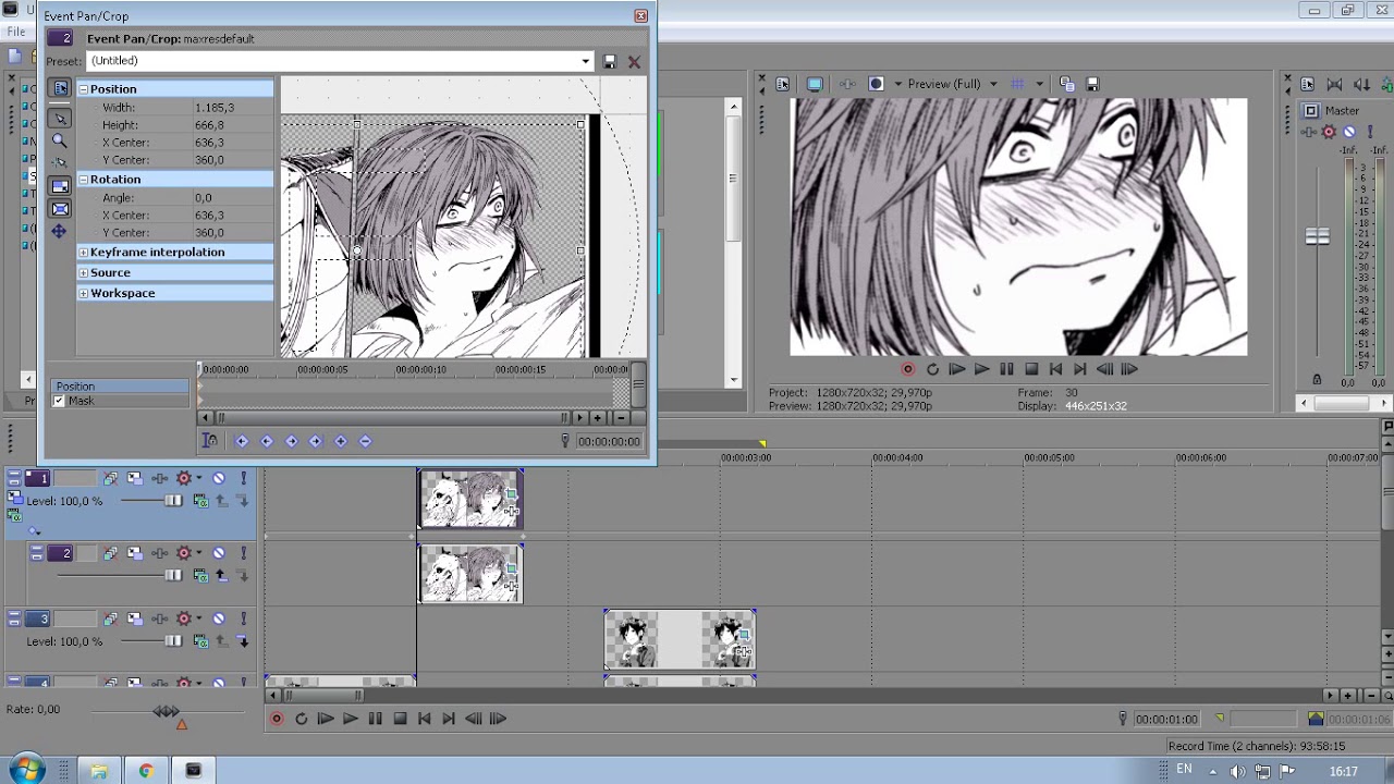Sony Vegas Pro Tutorial Manga Simple Animation Youtube