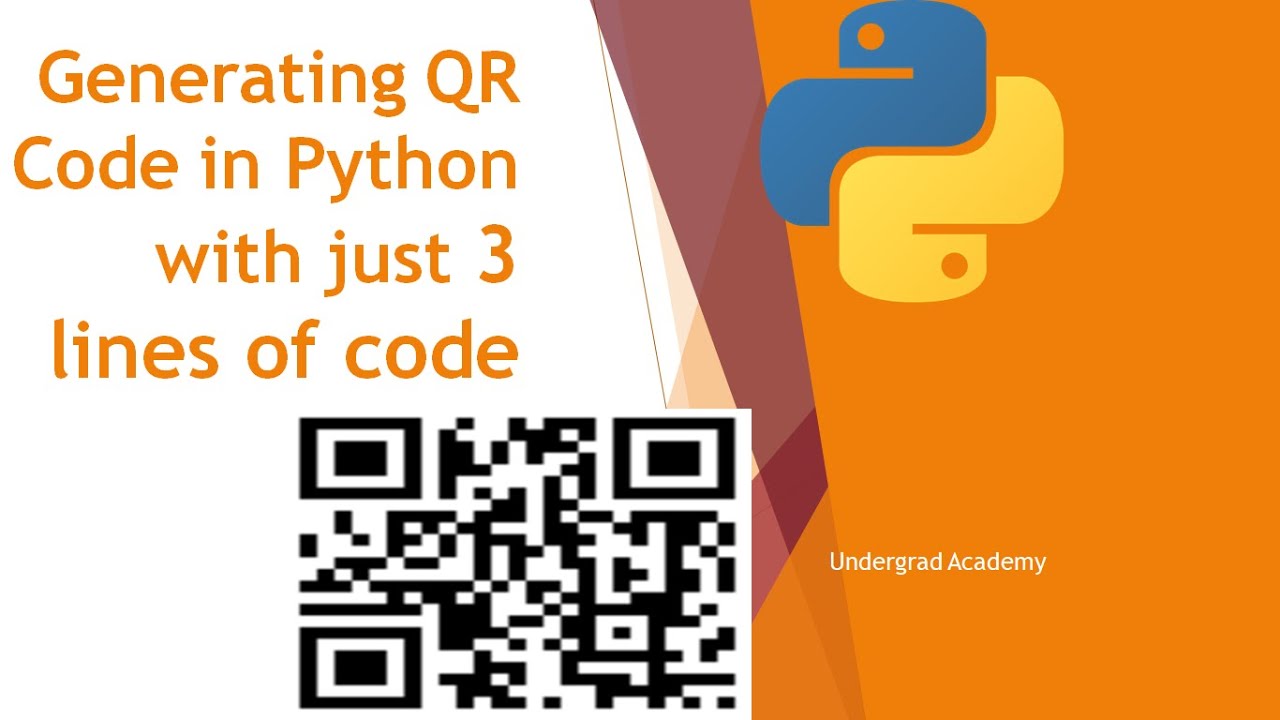 Generate Qr Code In Python In Just 3 Lines Of Code Python Programming