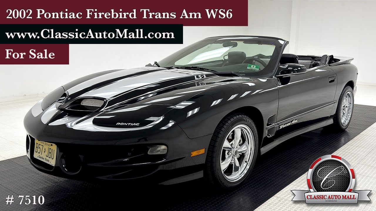 Rare 2002 Pontiac Firebird Trans Am Ws6 Convertible Classic Auto Mall