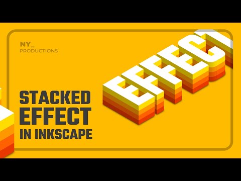 3d Stacking Text Effect Inkscape Tutorial Youtube