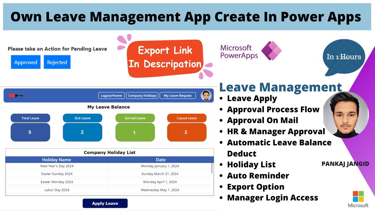 Create Own Leave Management Application In Powerapps Youtube