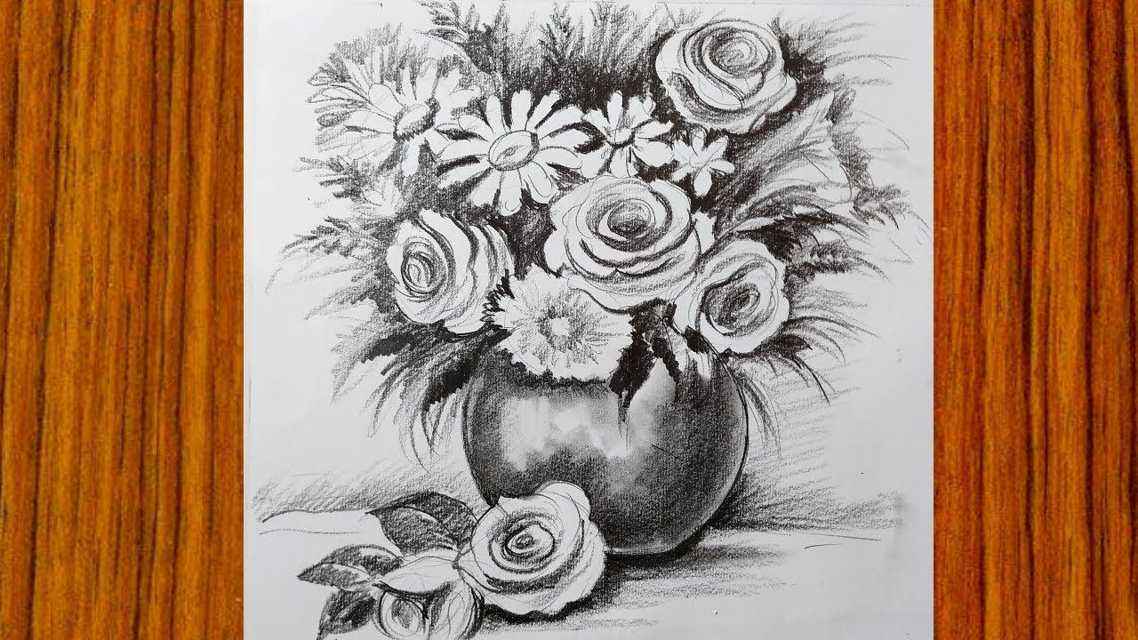 How To Draw Realistic Flowers In A Vase Best Flower Site