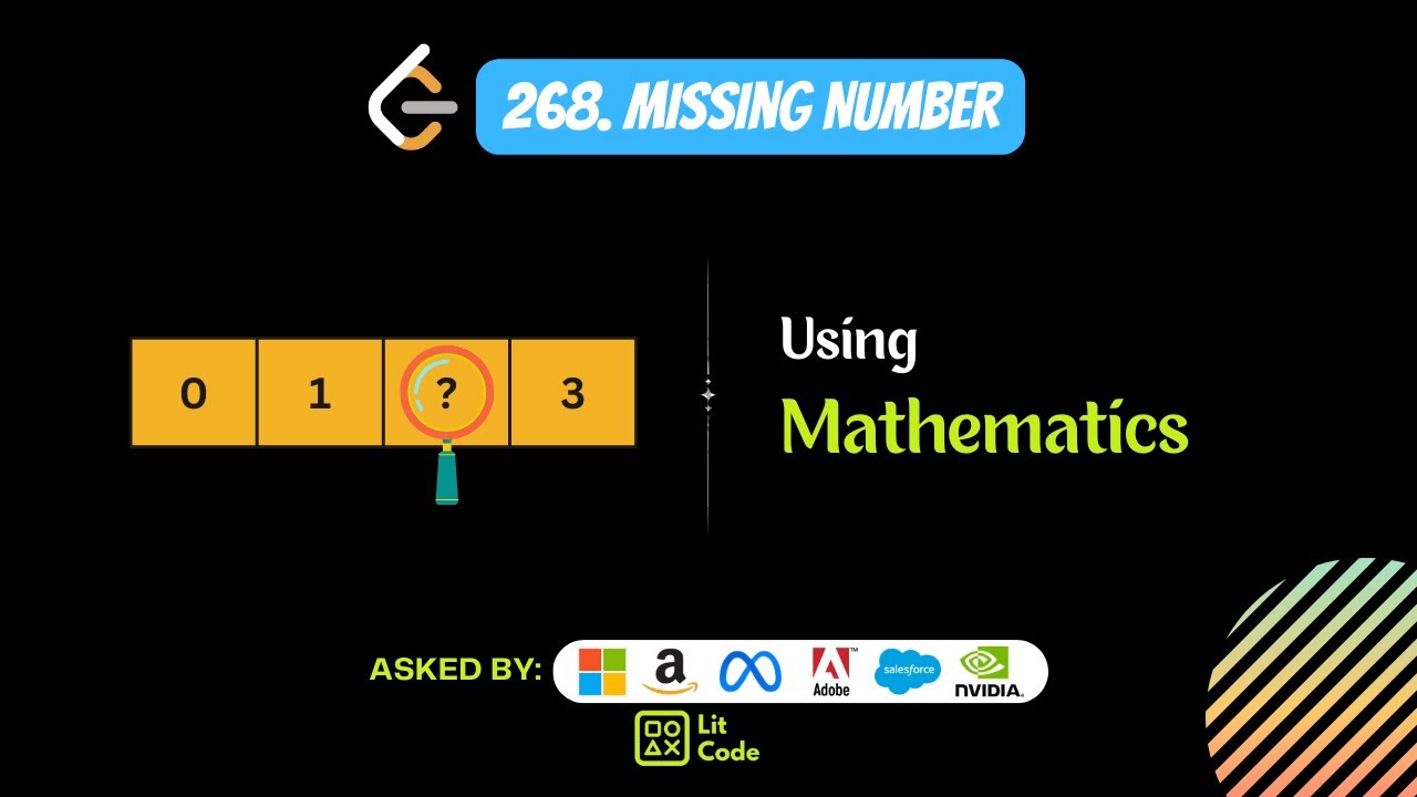 Find Missing Number Leetcode 268 Youtube