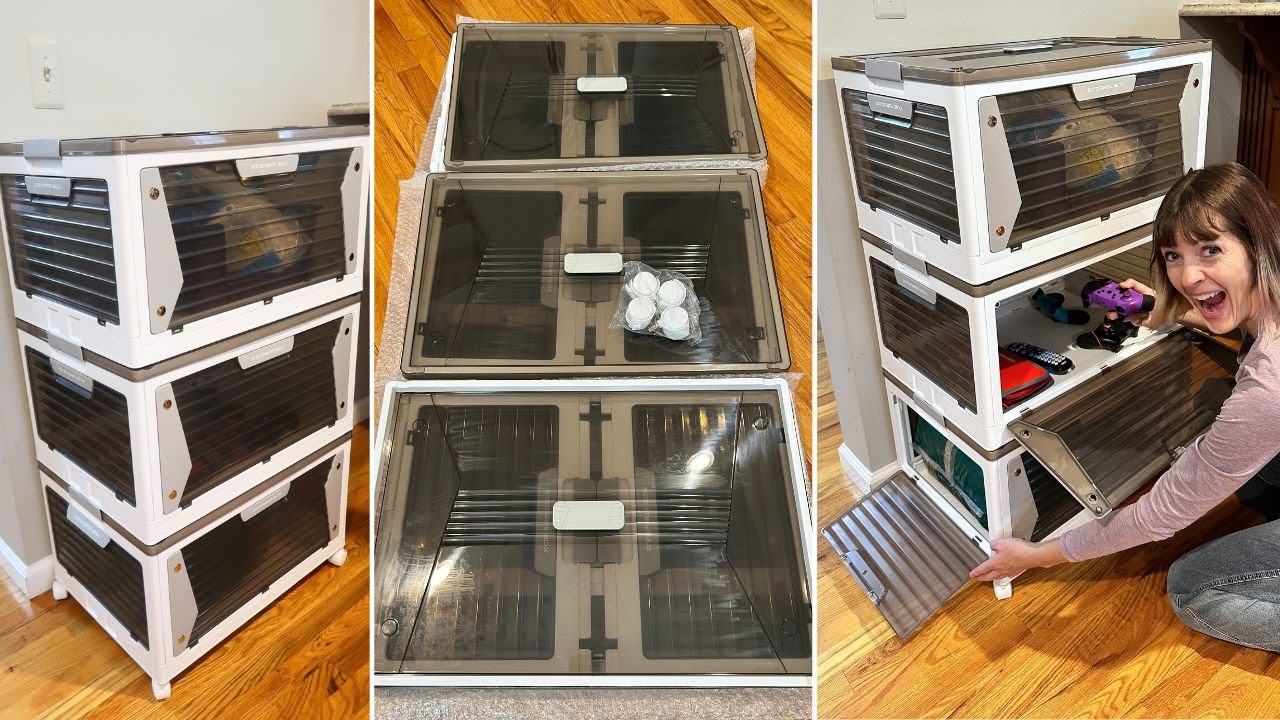 Homeforce Stackable Storage Bins Assembly Demo Review Youtube