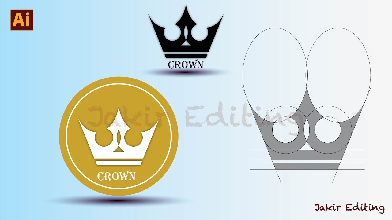 Crown Design Illustrator Illustrator Logo Design Tutorial Adobe