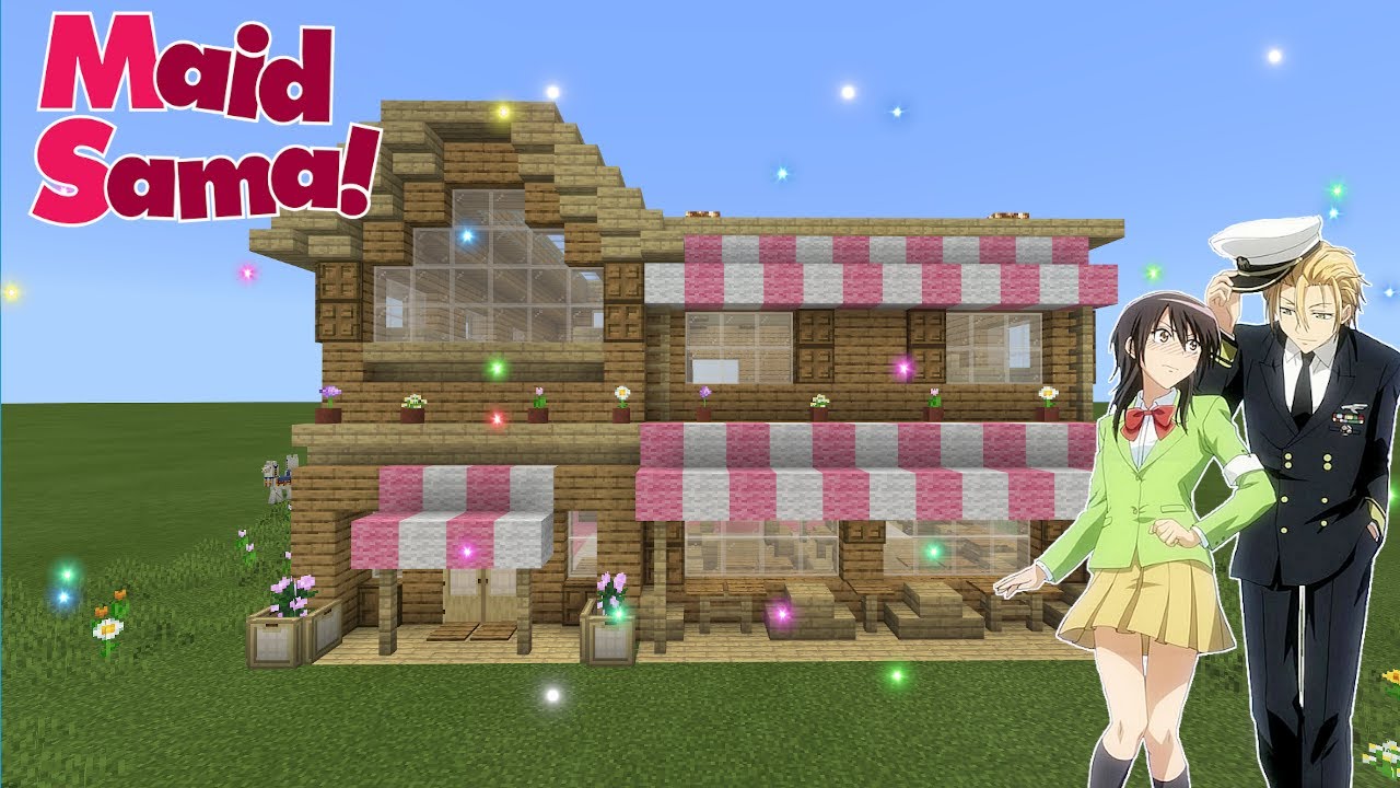 Minecraft Tutorial How To Build A Maid Cafe Kaichou Wa Maid Sama