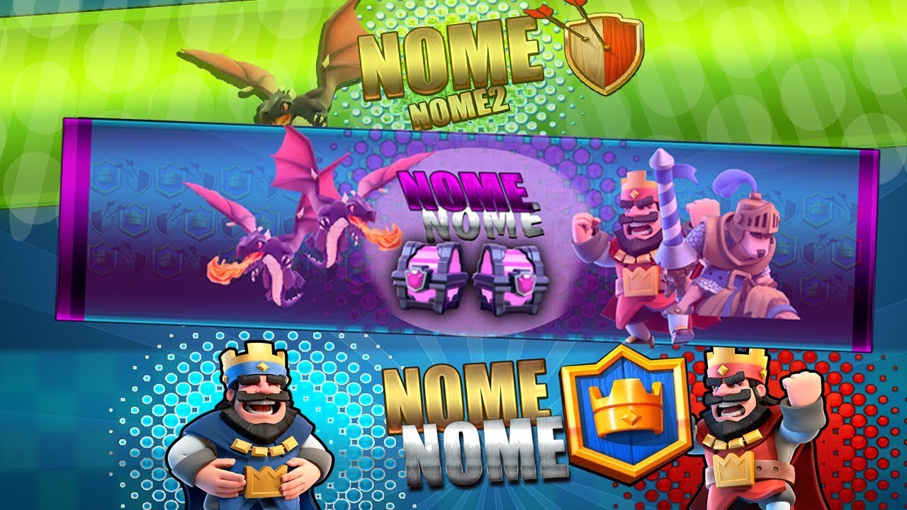 Pack De Banners Editáveis De Clash Royale Template Photoshop Youtube