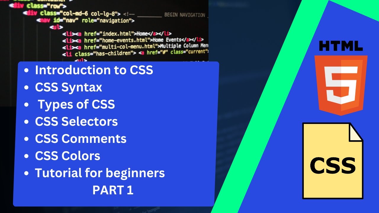 Css Tutorial For Beginners Introduction To Css Css Syntax Types