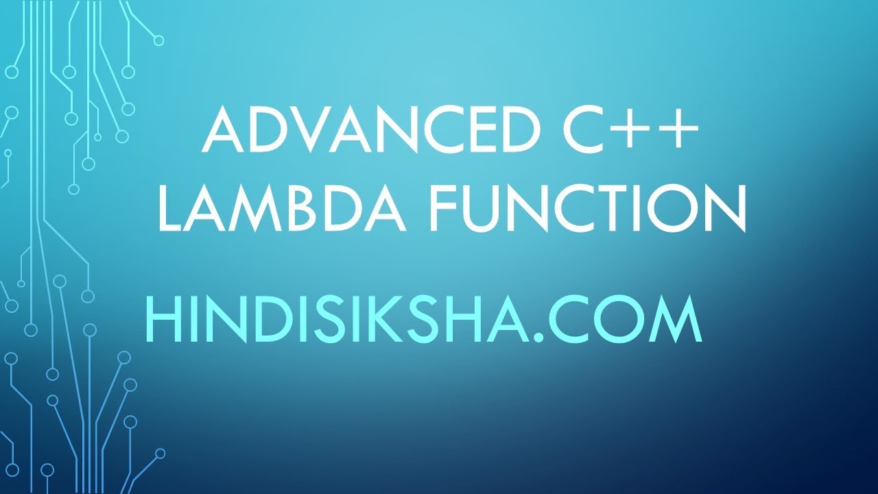 C Introduction To Lambda Function In Hindi Youtube