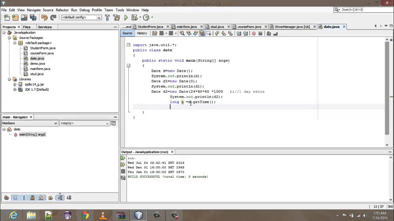 Date Class In Java Youtube