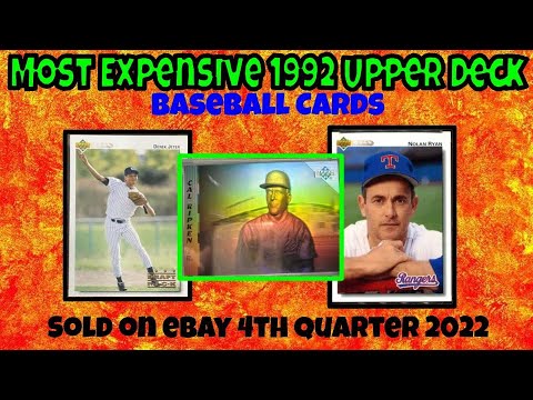 1992 Upper Deck Most Expensive Ebay Sales Baseball Cards 4th Quarter