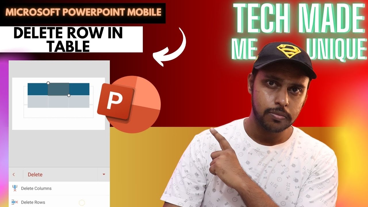 How To Delete Row In Table In Microsoft Powerpoint Mobile Delete Row