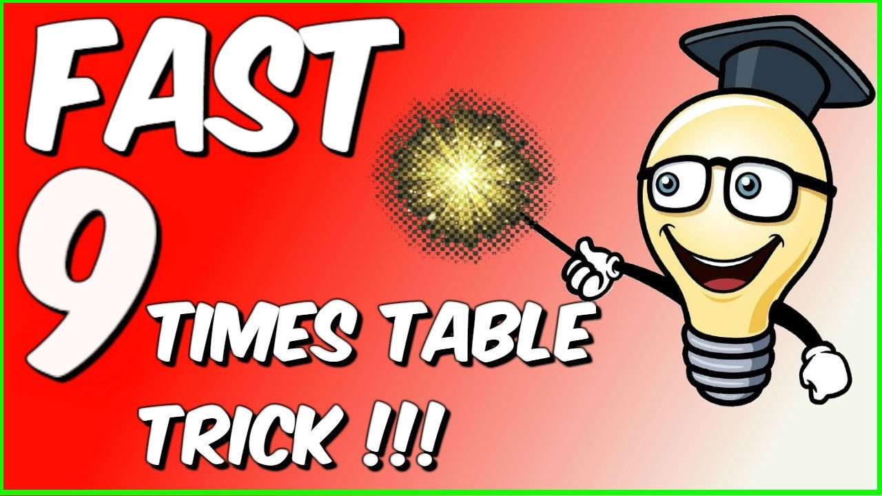 Fast 9 Times Table Trick Youtube