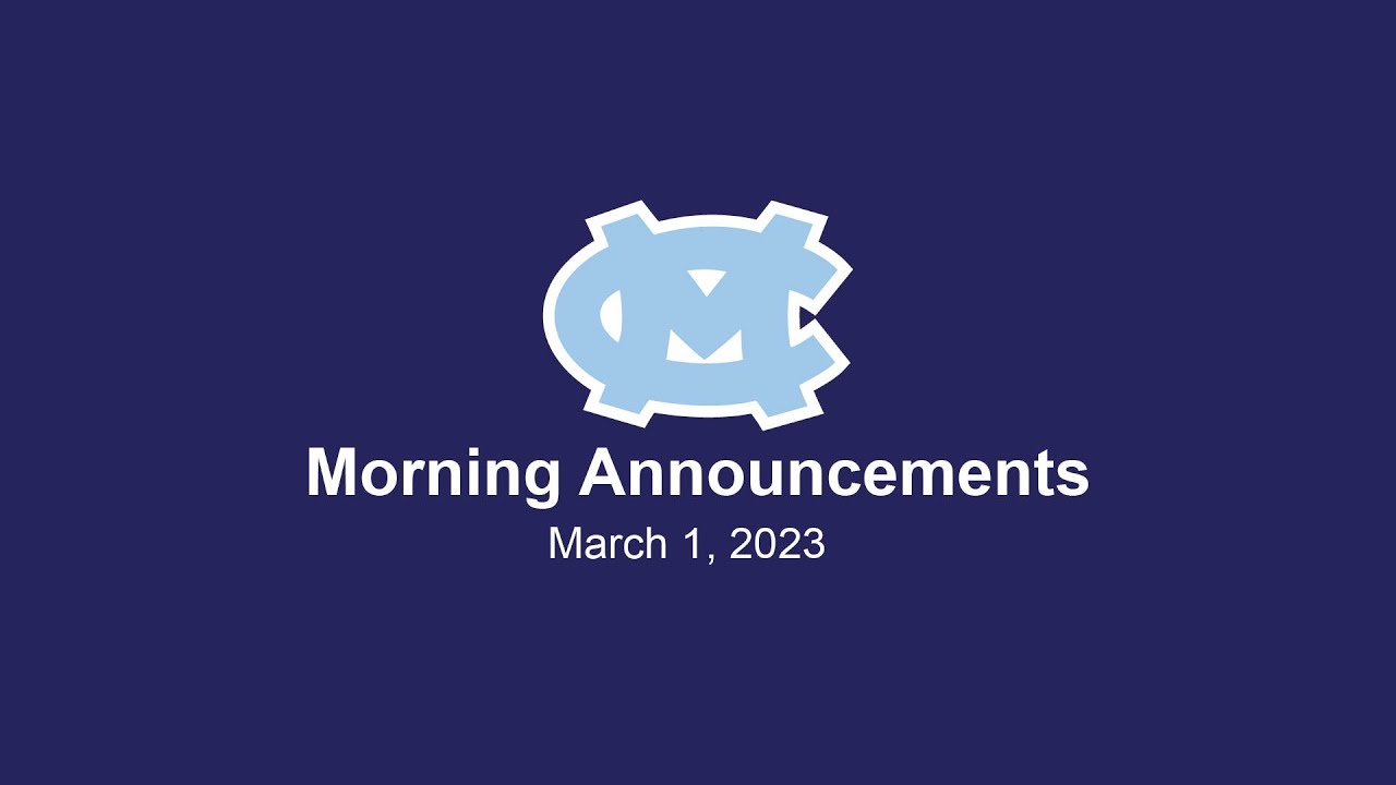 March 1 2023 Morning Announcements Youtube