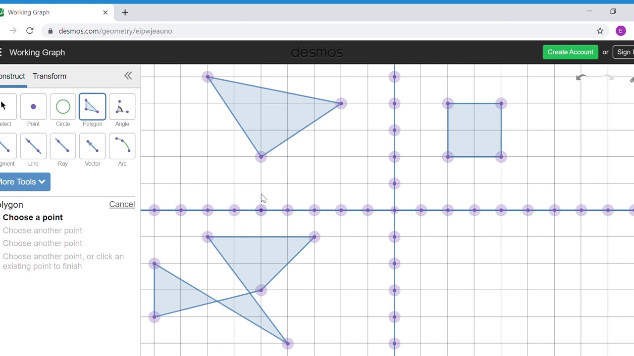 Basic Tutorial For Desmos Geometry Tool Youtube
