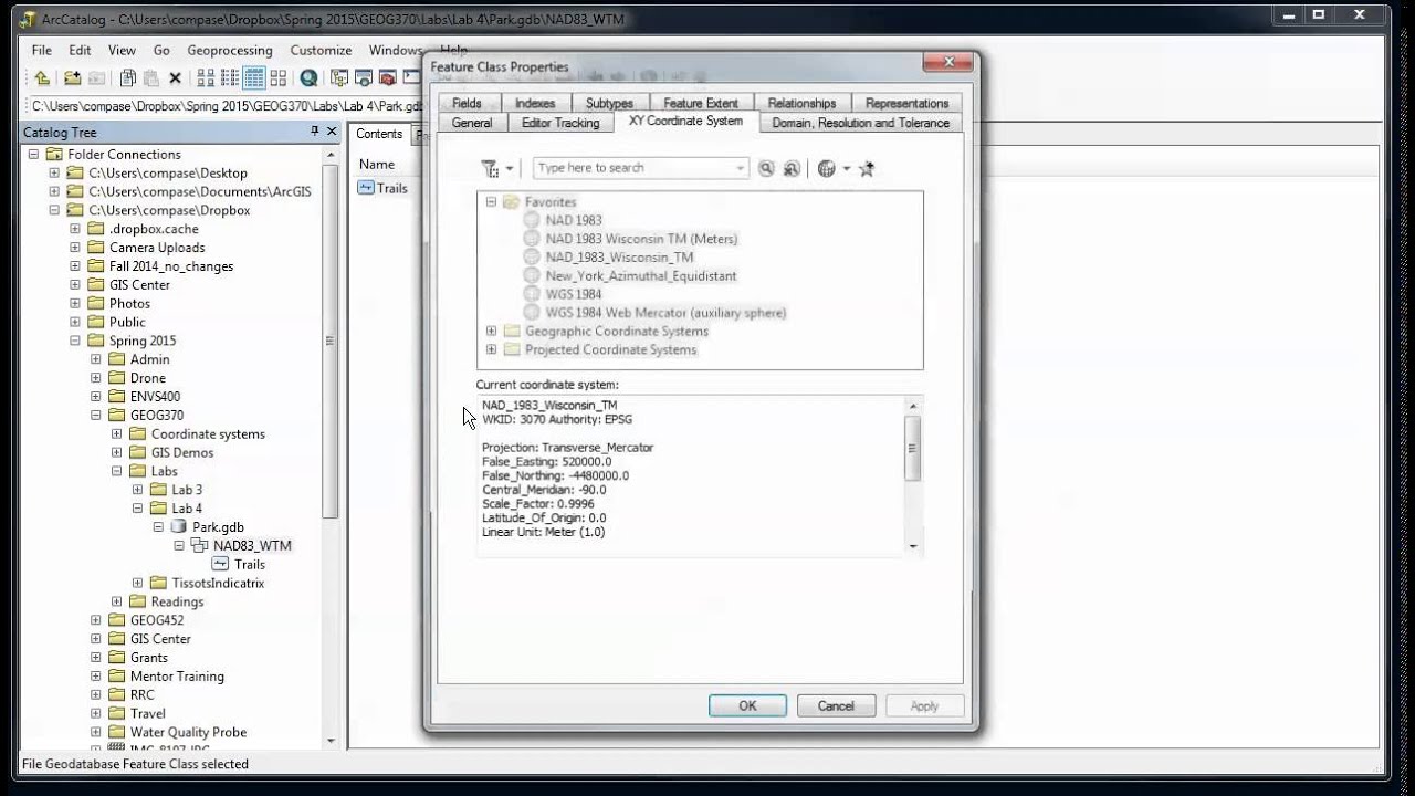 Arcgis Geodatabases And Feature Classes Part 2 Youtube