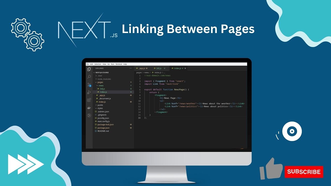 Nextjs Linking Between Pages Using Built In Link Component Nextjs