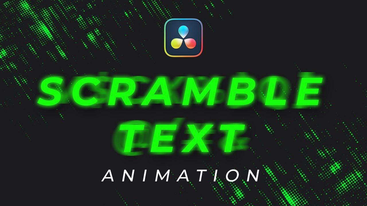 Scramble Text Animation In Davinci Resolve Youtube
