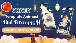 Free Gratis Template Ppt Video Animasi Ucapan Idul Fitri 1445 H 2024 ...