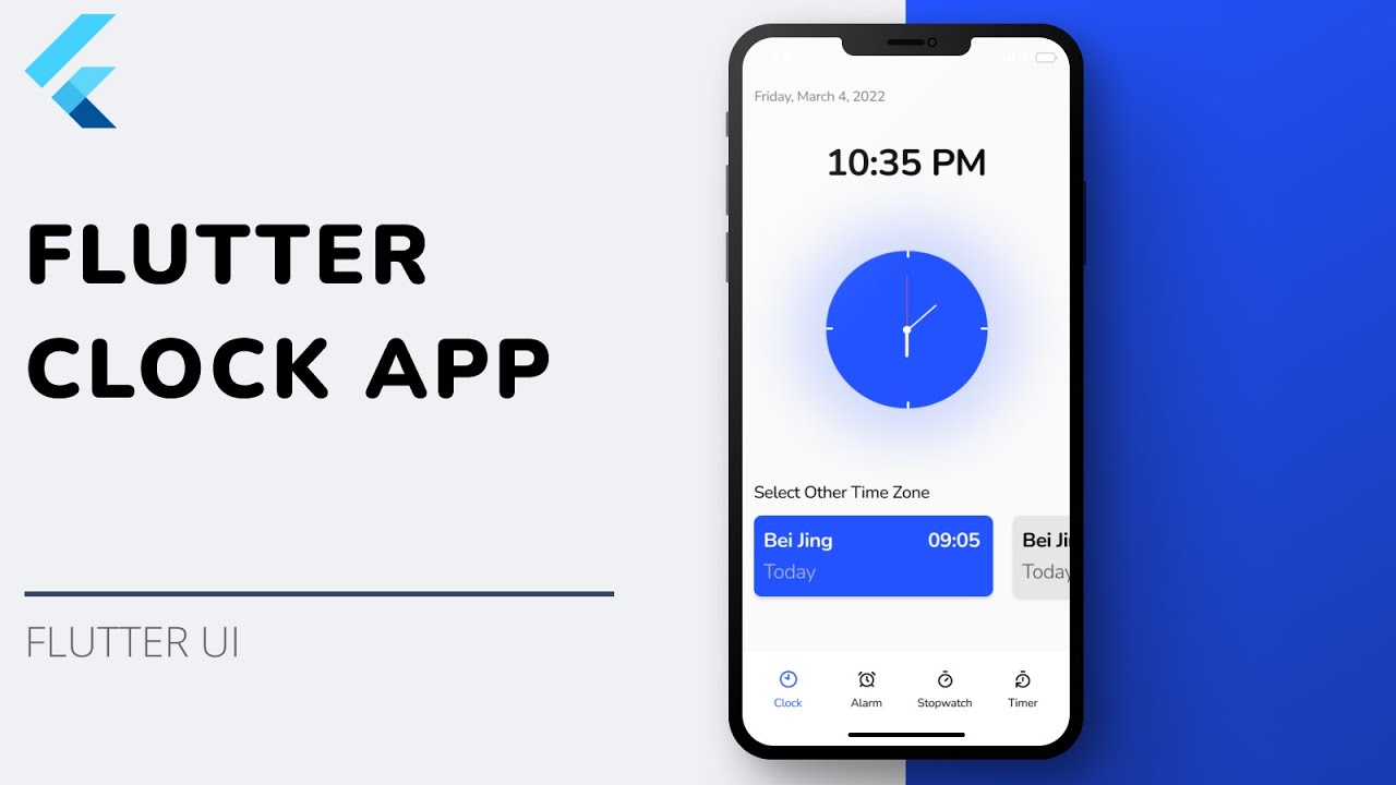 Build A Custom Clock App Using Flutter Canvas Youtube