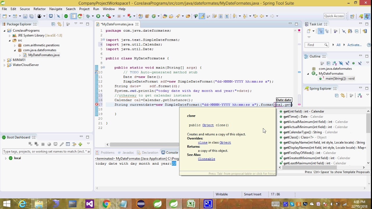 Dateformat In Java Youtube
