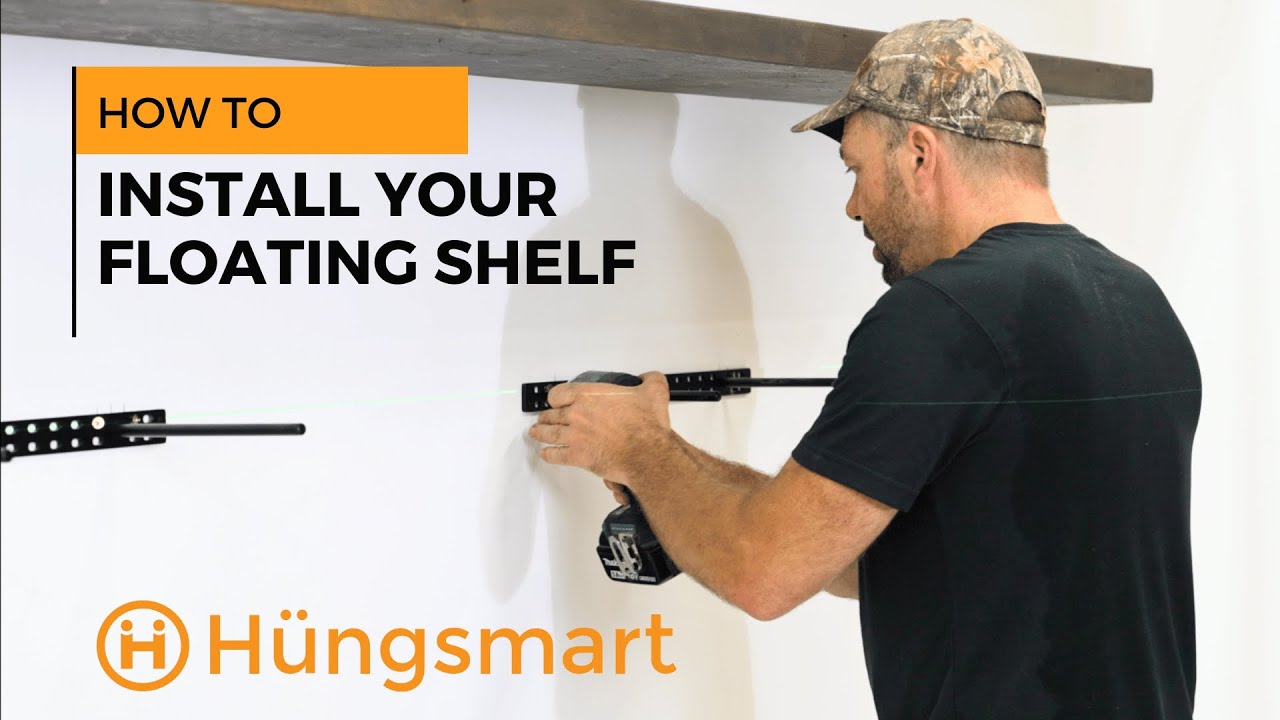 Hungsmart How To Install Floating Shelf Brackets Diy Tutorial Youtube