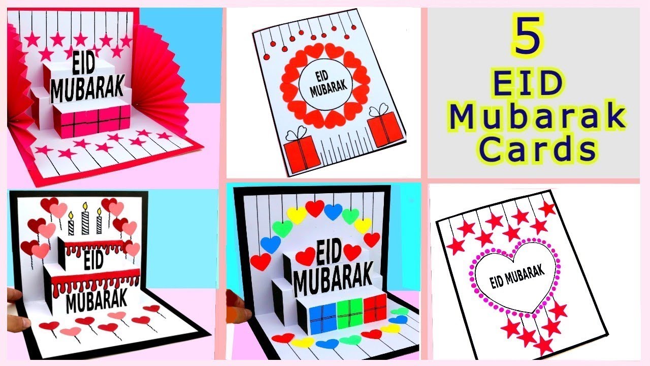 5 Eid Mubarak Card рџ ќ Handmade Easy Card Tutorial Beautiful Eid Card