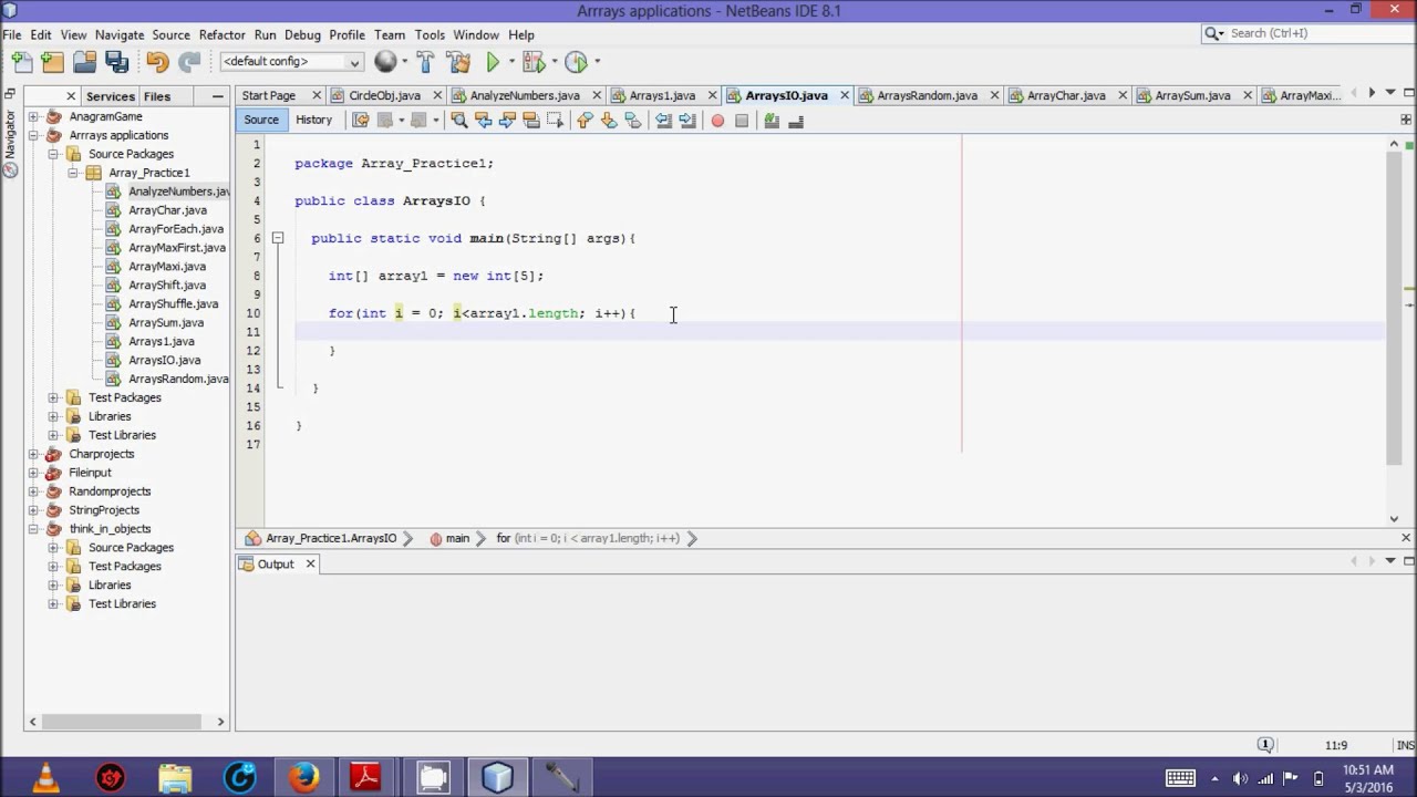 Java Arrays 1 Input Array Elements With Scanner Youtube