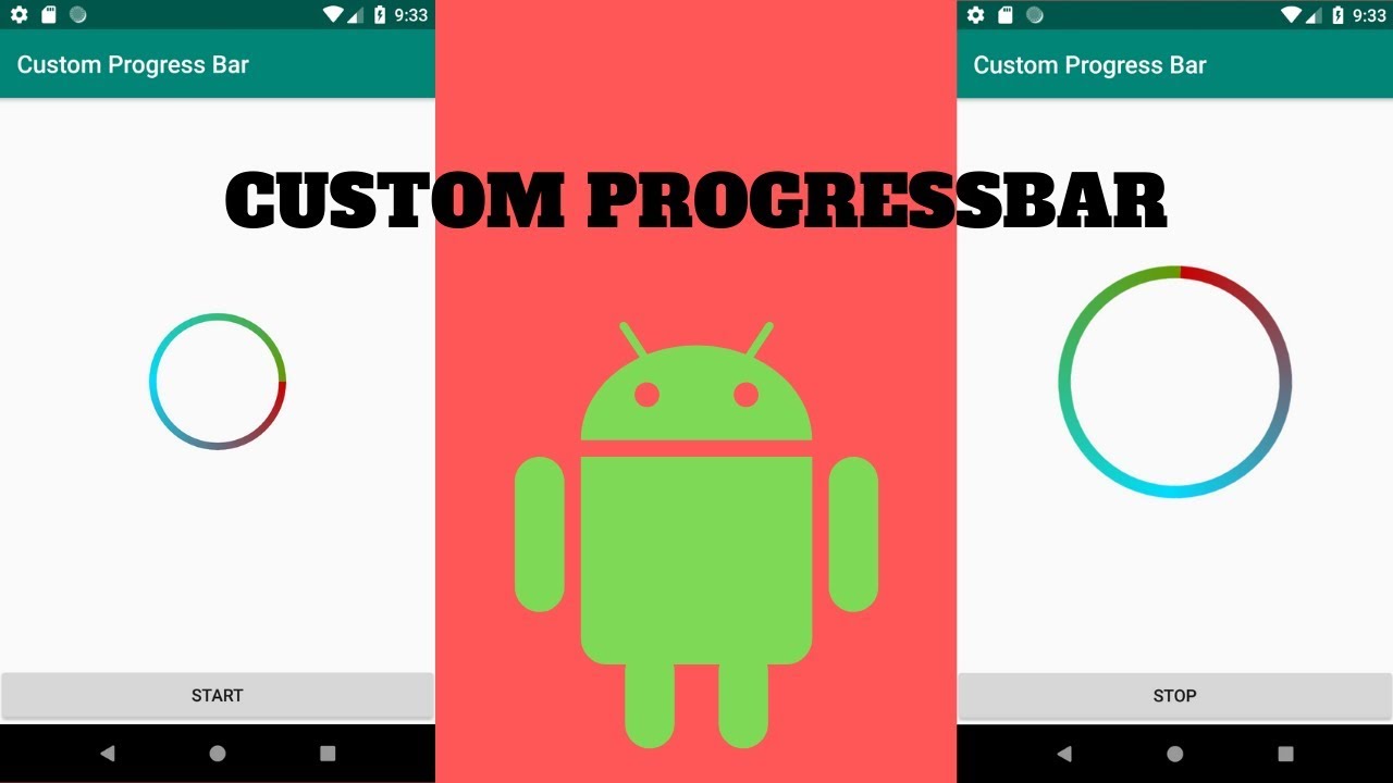 Custom Progressbar Animation Android Tutorial 2018 Youtube