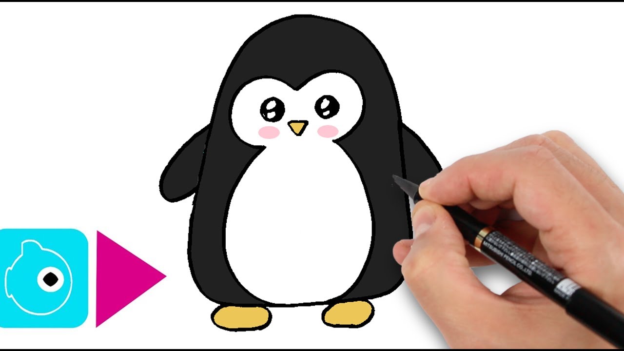 Dessin Facile à Faire Comment Dessiner Un Pingouin Très Facilement