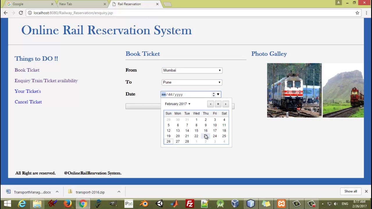 Irctc Online Passenger Reservation System