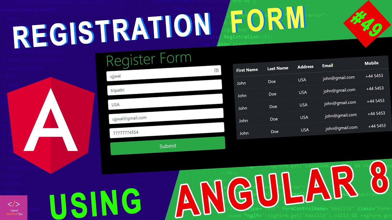 Registration Form In Angular 8 How To Use Bootstrap In Angular 8