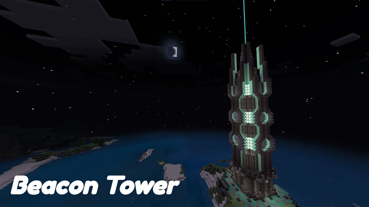 Minecraft Beacon Tower Tutorial Youtube
