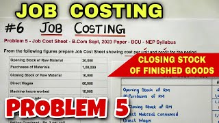 5 Batch Costing Problem 4 B Com Cma Ca Inter By Saheb Academy Saheb