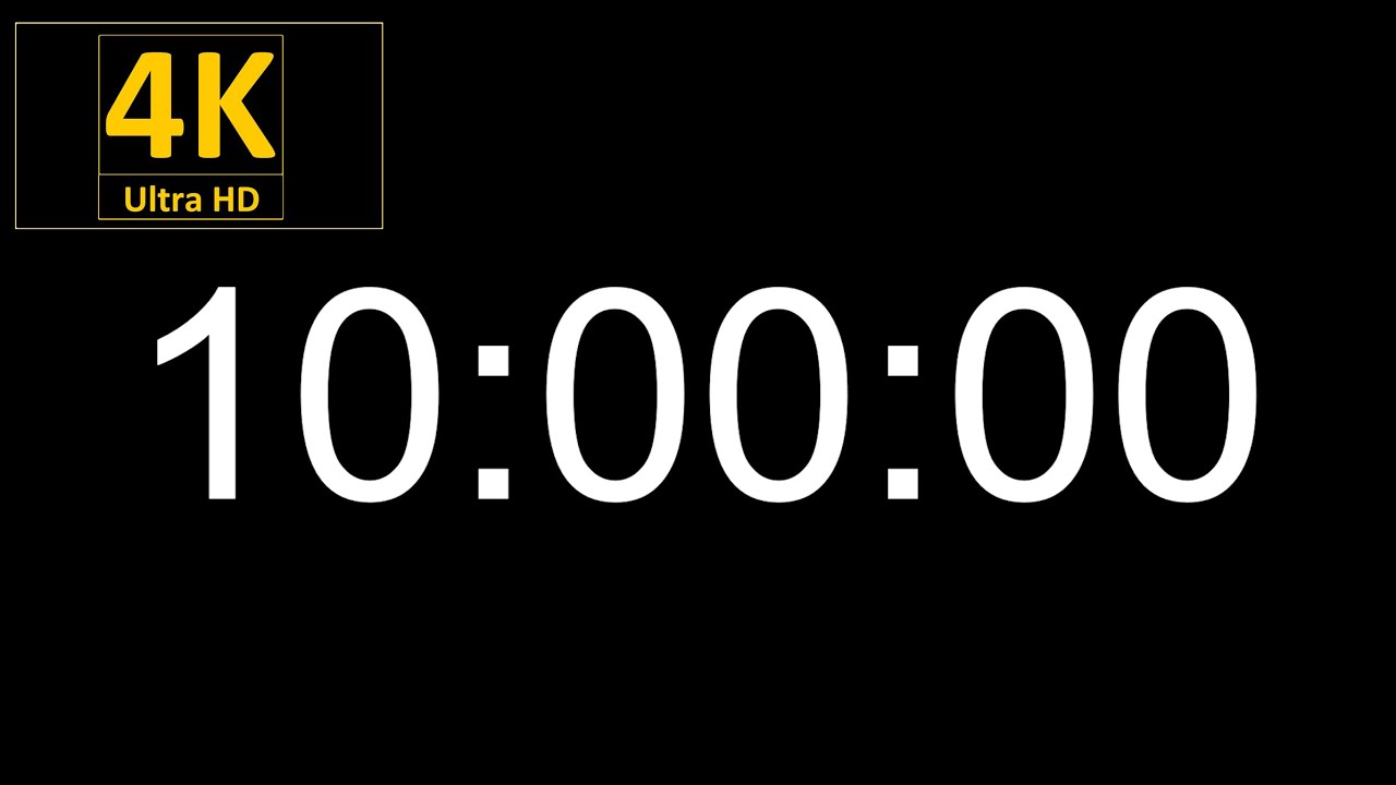 10 Hours Timer In 4k 10 Hours Countdown Timer In 4k Youtube