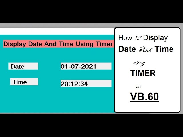 Vb6 Tutorial In Urdu Count Down Timer Using Timer Control Interrupt