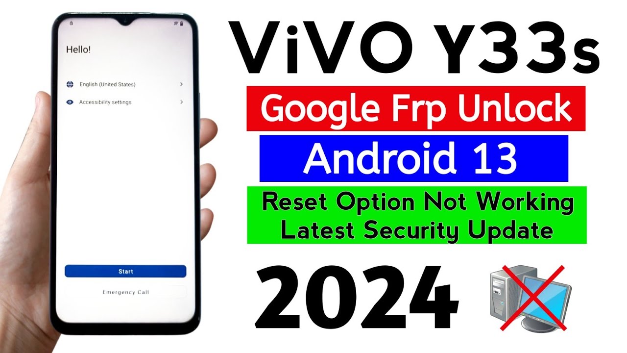 Vivo Y33s V2109 Frp Bypass Android 13 Latest Update 2024 Without Pc