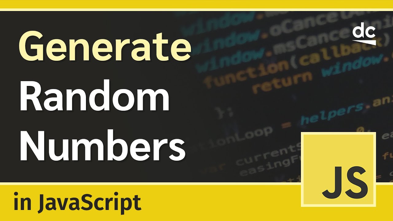 How To Generate Random Numbers In Javascript Math Random Youtube