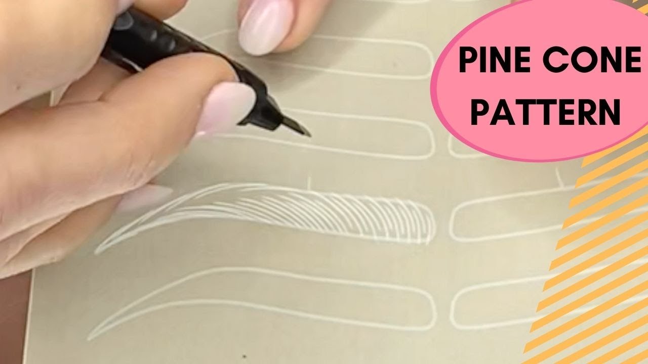 Microblading Stroke Template Demo Pine Cone Youtube