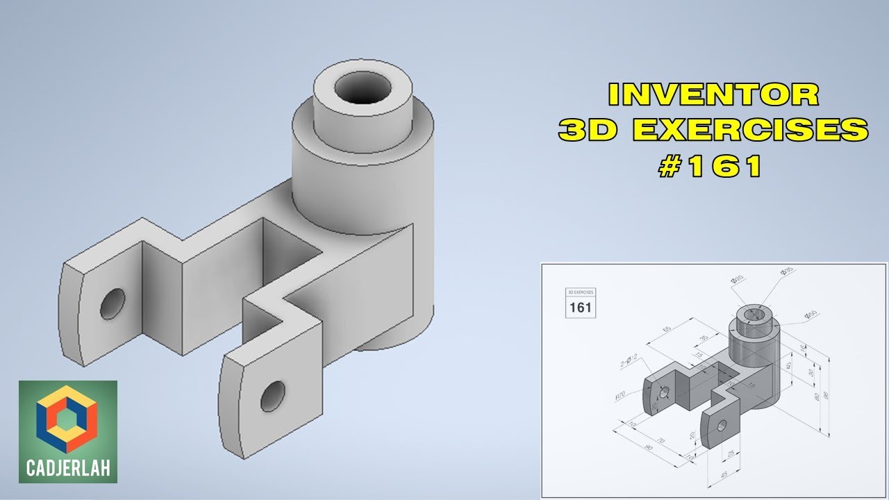 Inventor Studycadcam Com 3d Exercises No 161 Youtube