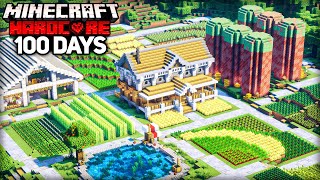 I Survived 100 Days Building A Cozy Farm In Minecraft Hardcore