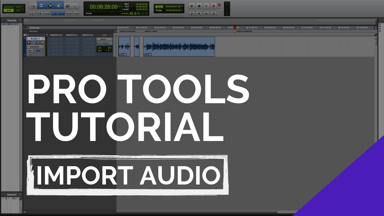 Pro Tools Tutorial How To Import Audio Youtube