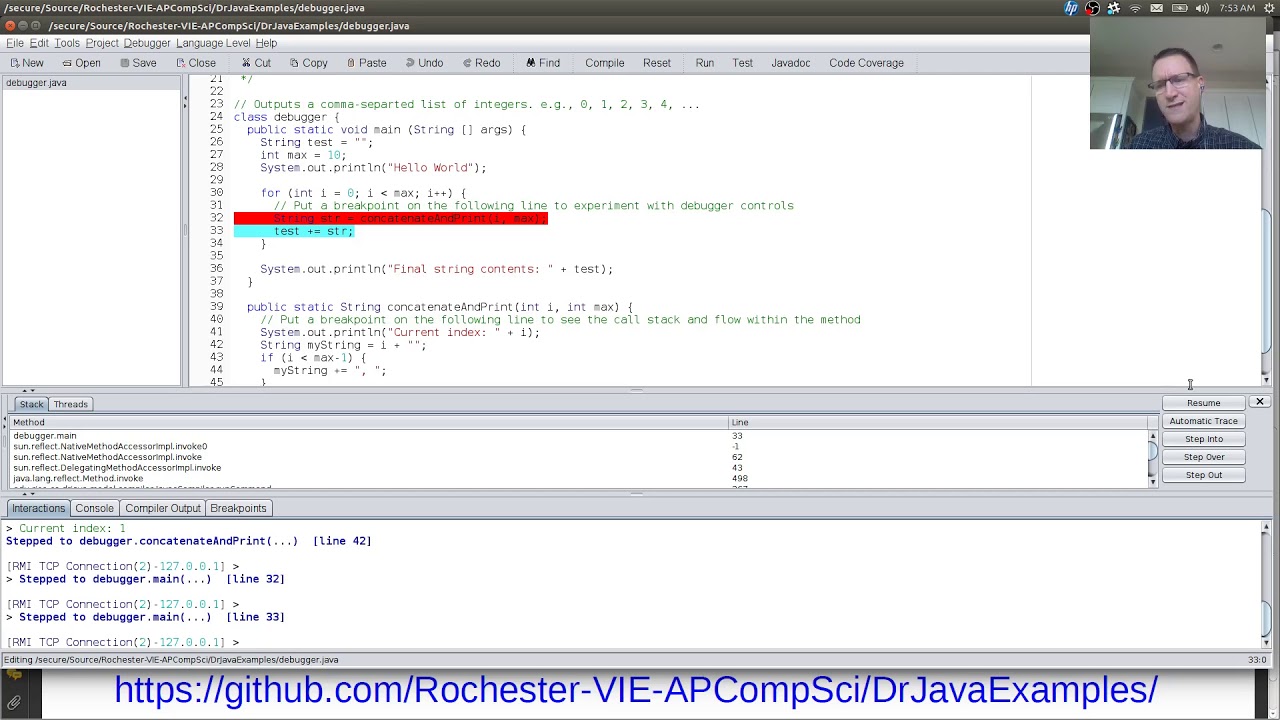 Drjava Debugger Basics Youtube