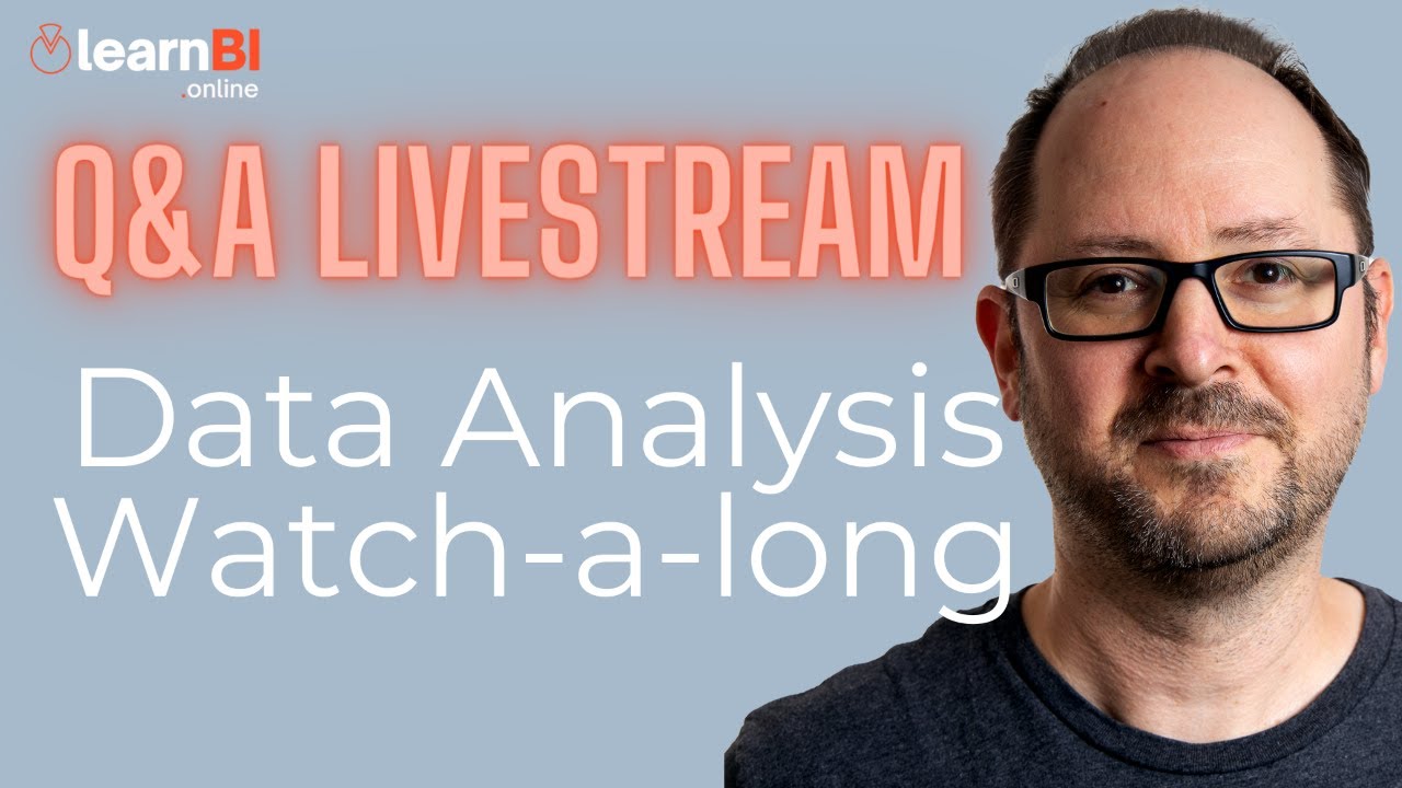 Live Data Analysis Watch A Long Q A Youtube