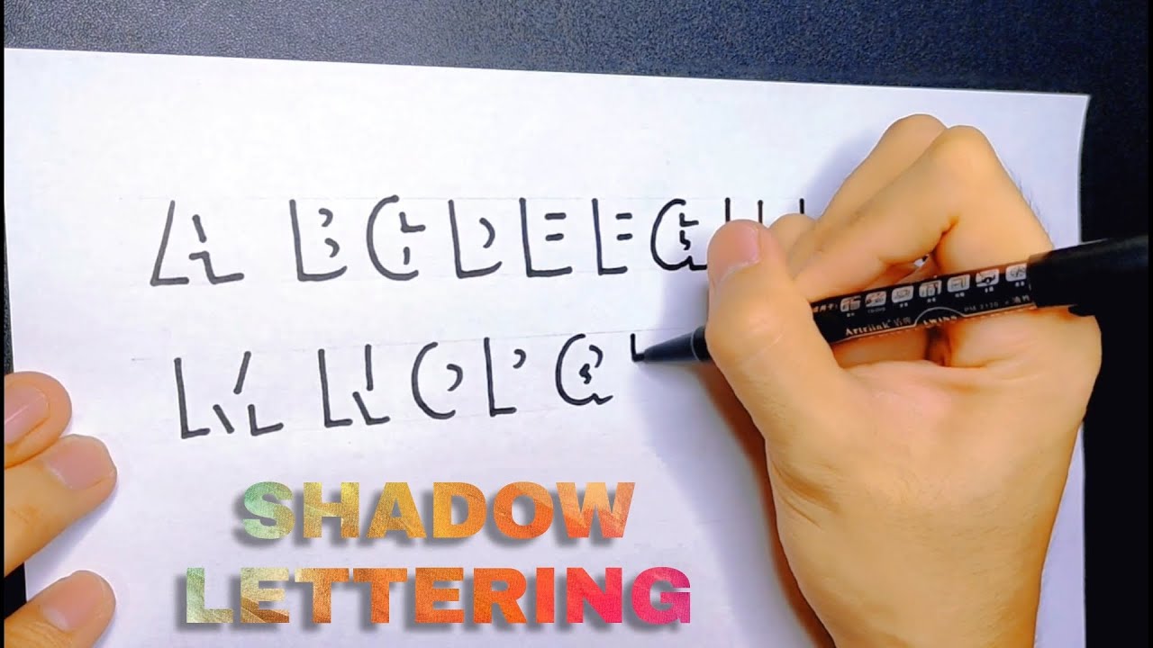 How To Draw Handwriting Shadow Letters Capital Letters In Alphabet A