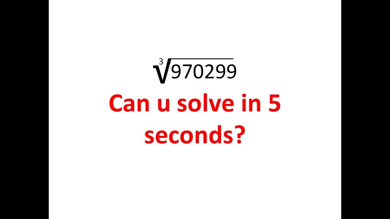 Vedic Maths Cube Root Trick Youtube