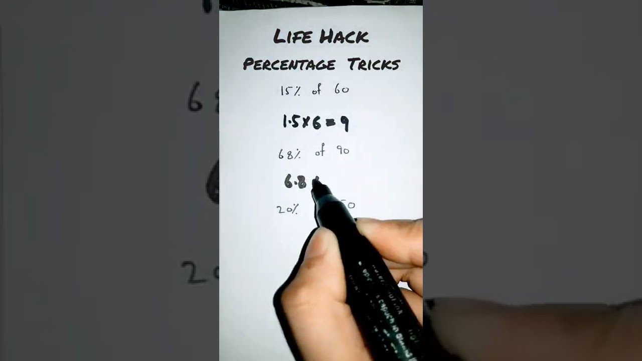 Percentage Short Tricks Maths Shorts Percentage Tricks How To