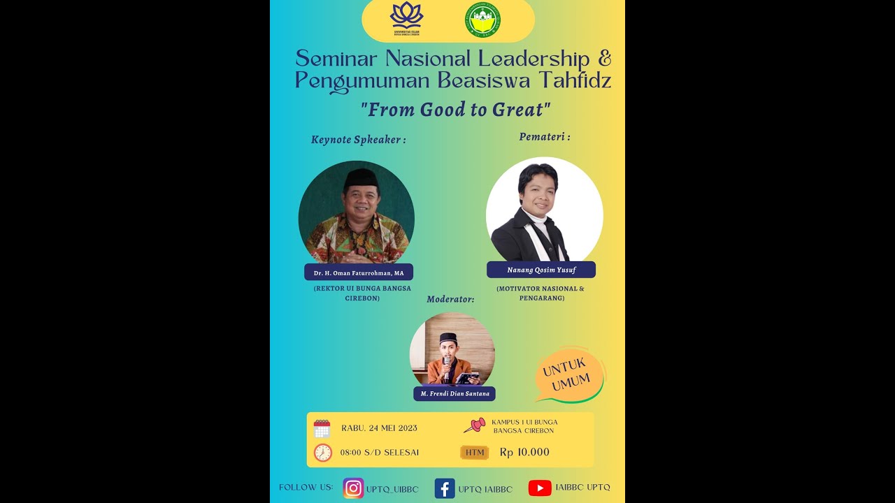 Live Seminar Nasional Leadership Youtube