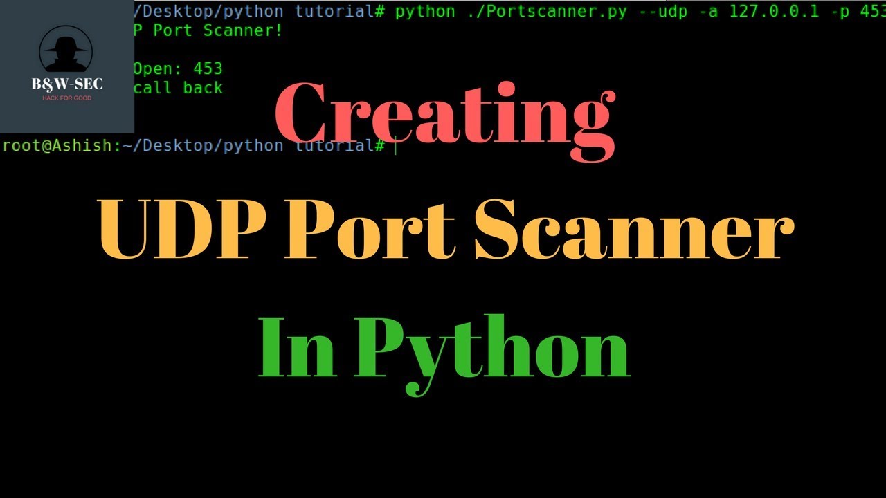 Udp Port Scanner In Python Youtube
