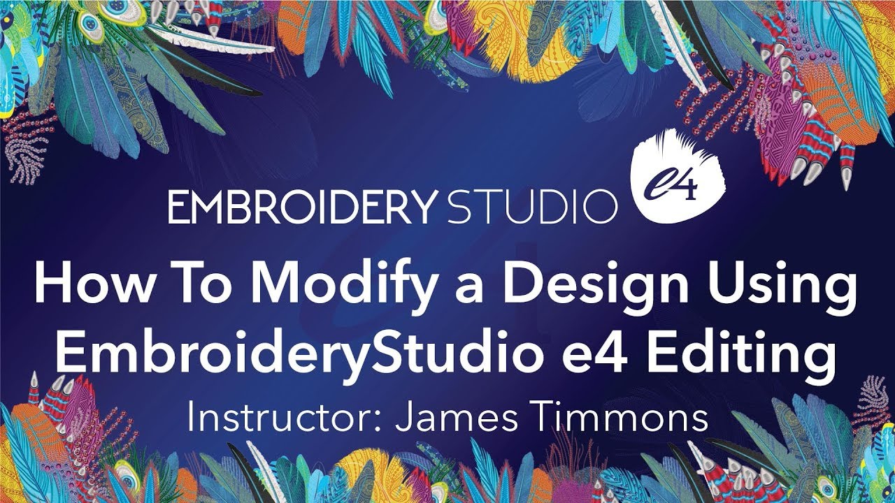 How To Modify A Design Using Embroiderystudio E4 Editing Youtube